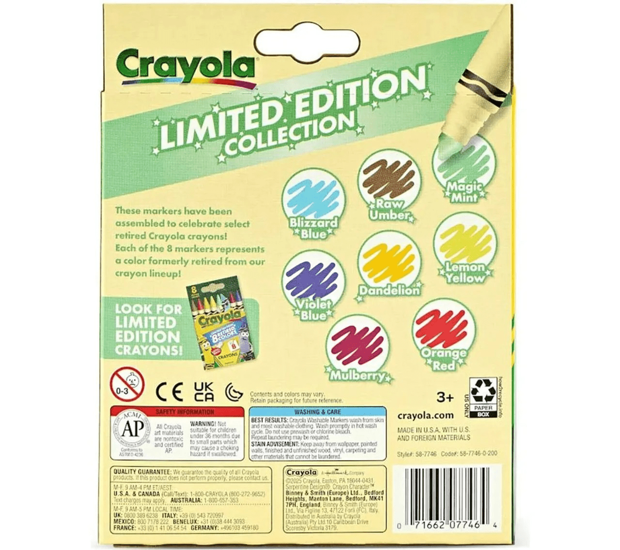 Buy Crayola Limited Edition Colors Broad Line Markers, Assorted 8 ...