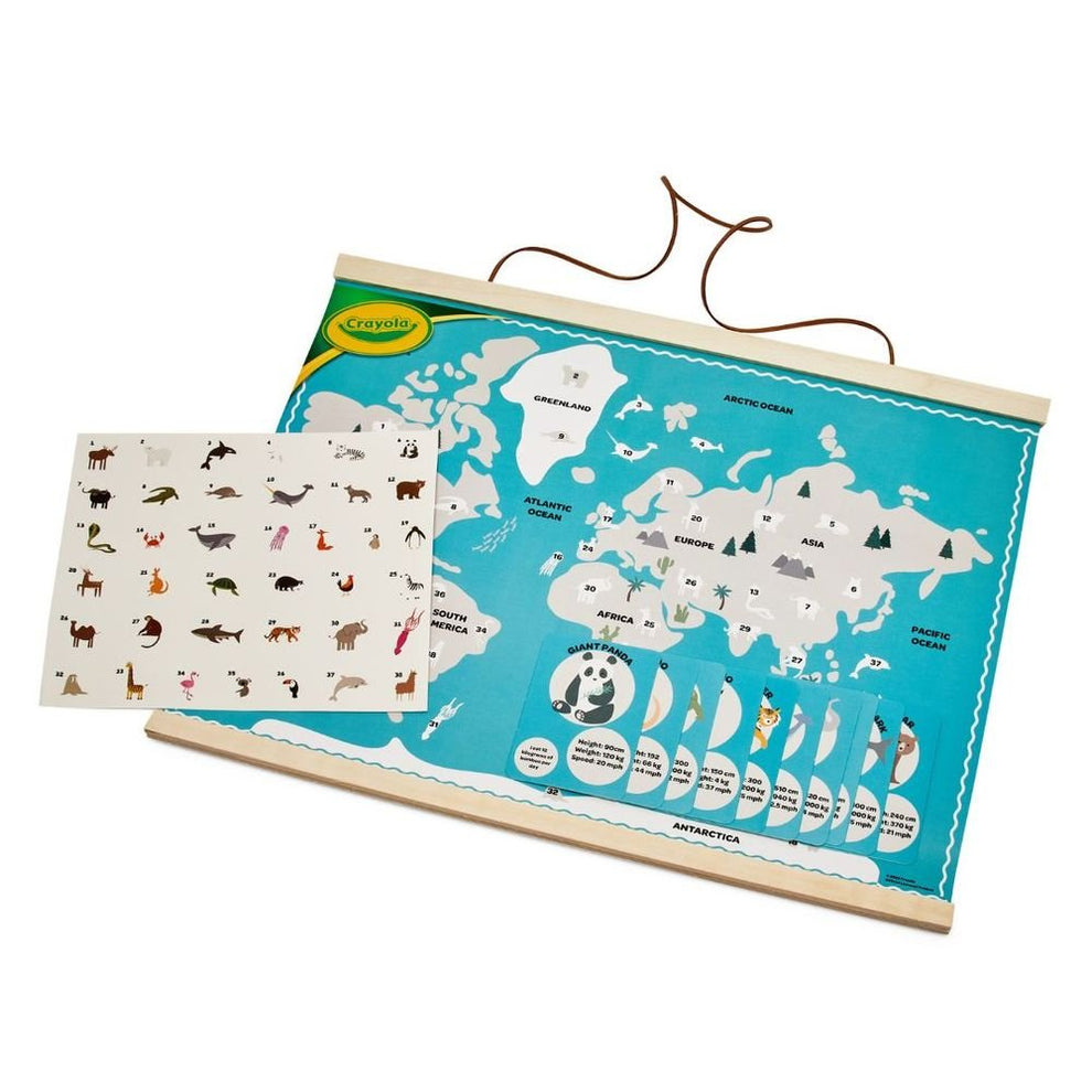 Buy Crayola Animal World Map | Educational Geography Map, Ages 5 ...