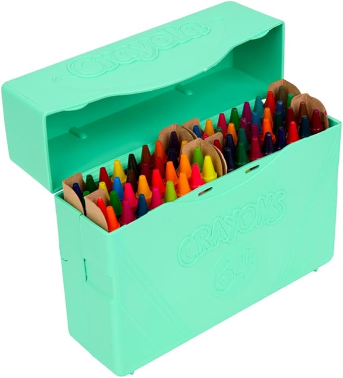 Buy Crayola 64 Count Crayons: Assorted Colors in Plastic Case, Kids 3 ...