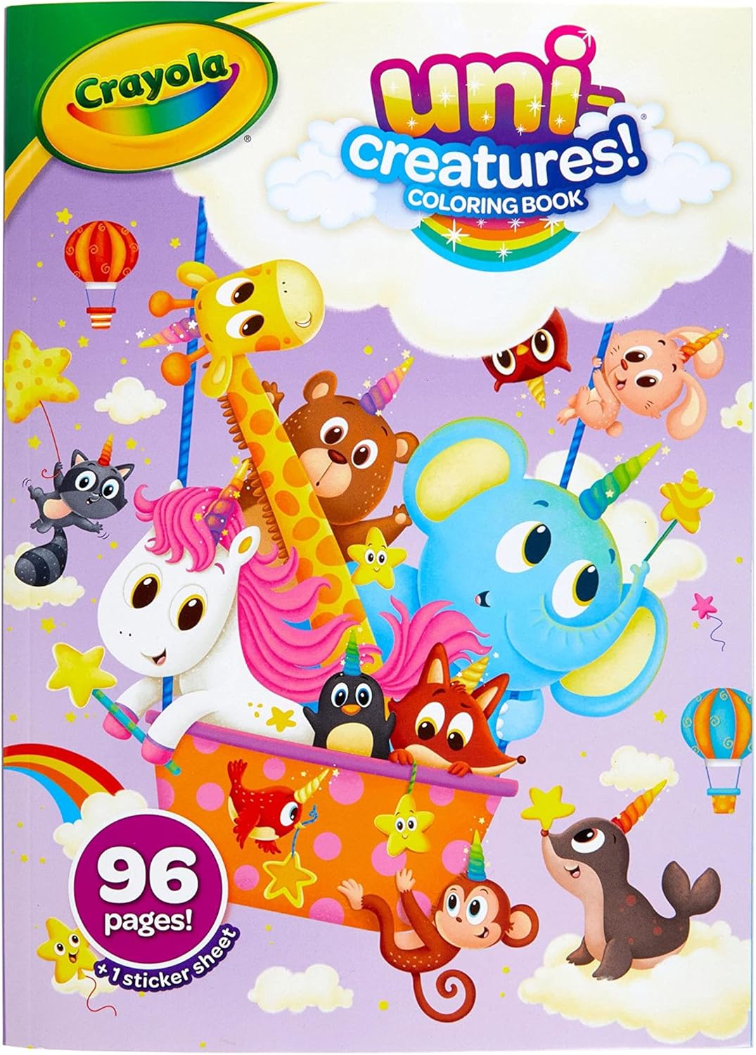 Buy Crayola Uni-Creatures Coloring Book, 96 Unicorn Coloring Pages ...