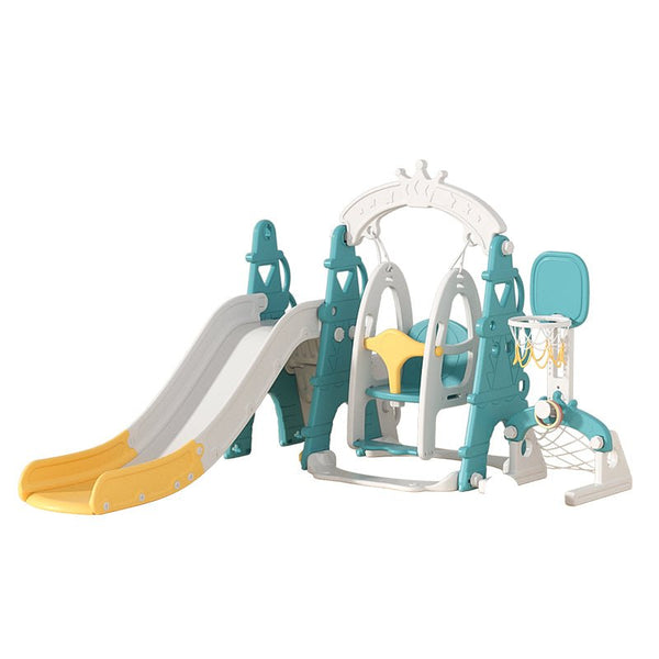 Buy Slide & Swing Set W/ Hoop & Football Goal Online at Best Price in ...