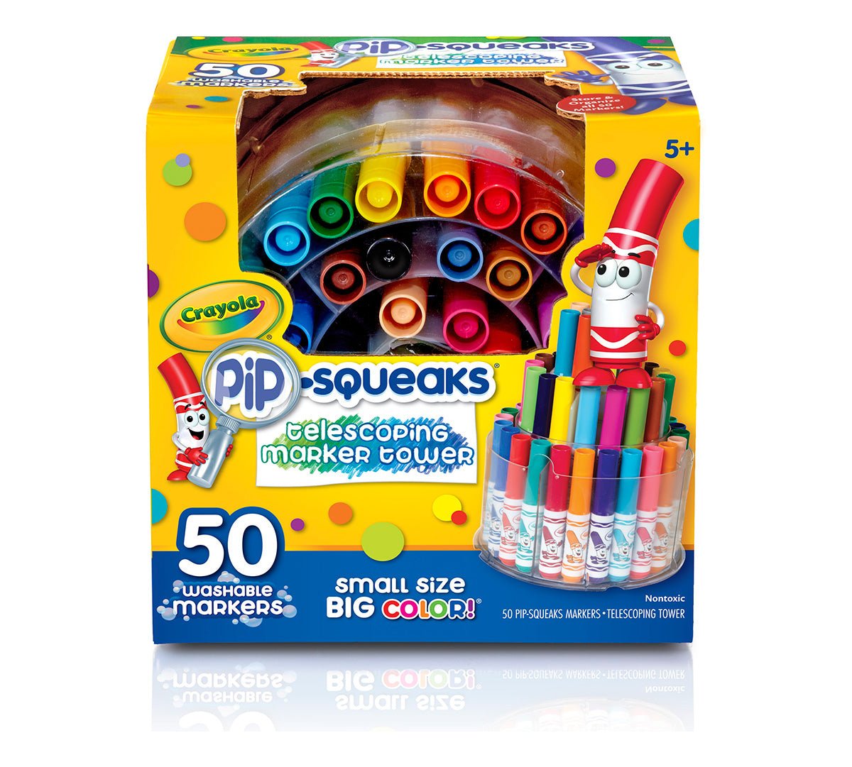 Buy Crayola Pip-Squeaks Telescoping Marker Tower – 50 Washable Mini ...